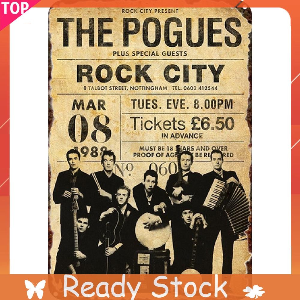 Vintage Metal Plate The Pogues ภาพวาดเหล็กสี่เหลี่ยม Wall Home ...