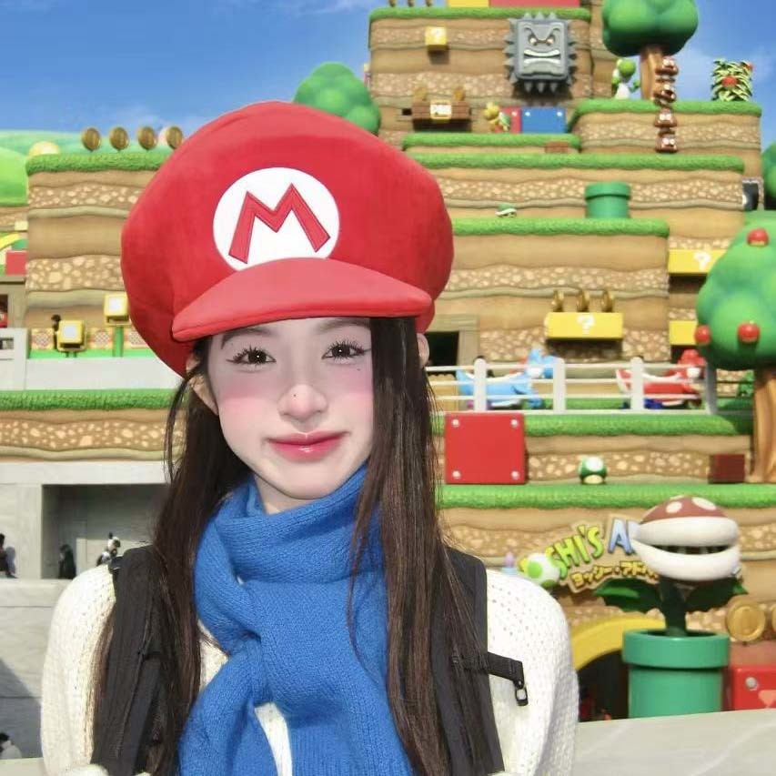 Leo Hat Universal Studios Super Mario คอสเพลย์อุปกรณ์เส้นรอบวงหัวใหญ่ ...