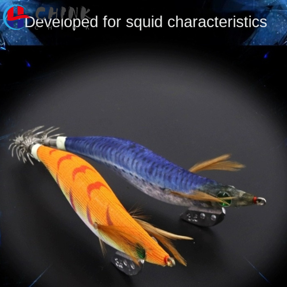 Chink เหยื่อกุ้ง เบ็ด 15g เหยื่อกุ้งไม้ 2025 ตะกั่ว Sinker 3.0# ปลาหมึก ...