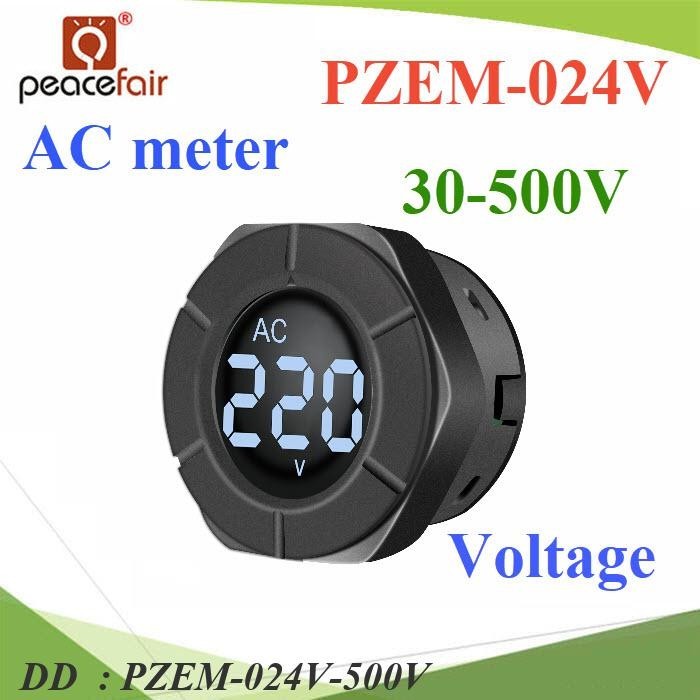 PZEM-024V-500V PZEM-024V AC ดิจิตอล โวลท์มิเตอร์ 30-500V แบบหน้าแปลน DD ...