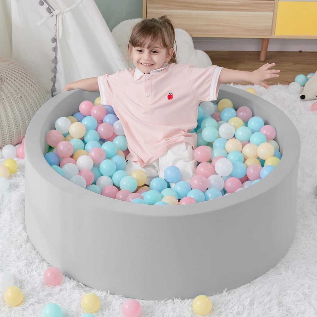 Baby Ocean Ball Pool Portable Children Ball Pit Soft Sponge Round Ball ...