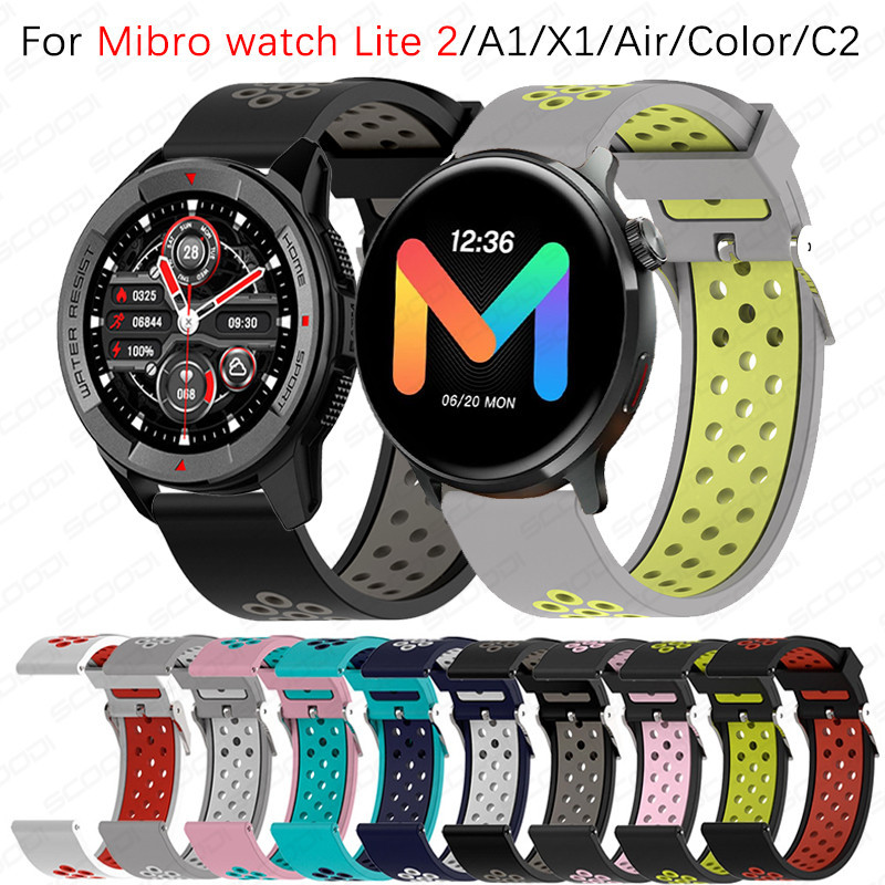 สายนาฬิกาซิลิโคนกีฬาสําหรับ Mibro watch Lite 2 / C3 / A2 / A1 / X1 ...