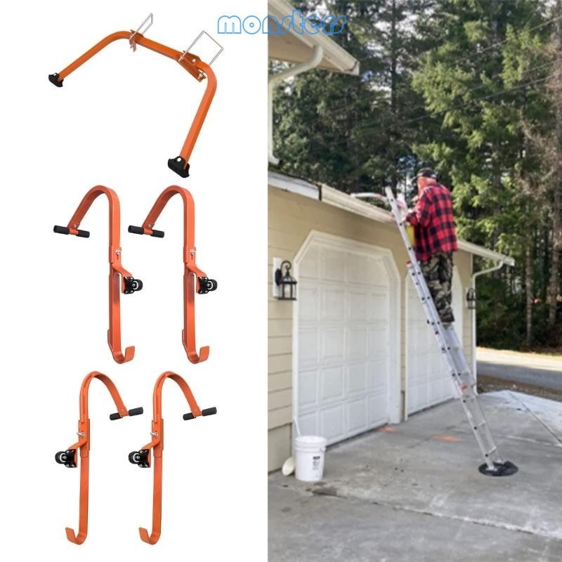 Mon Ladder Stabilizer Roof Ridge Ladder Hook with Wheel Steel Roof ...