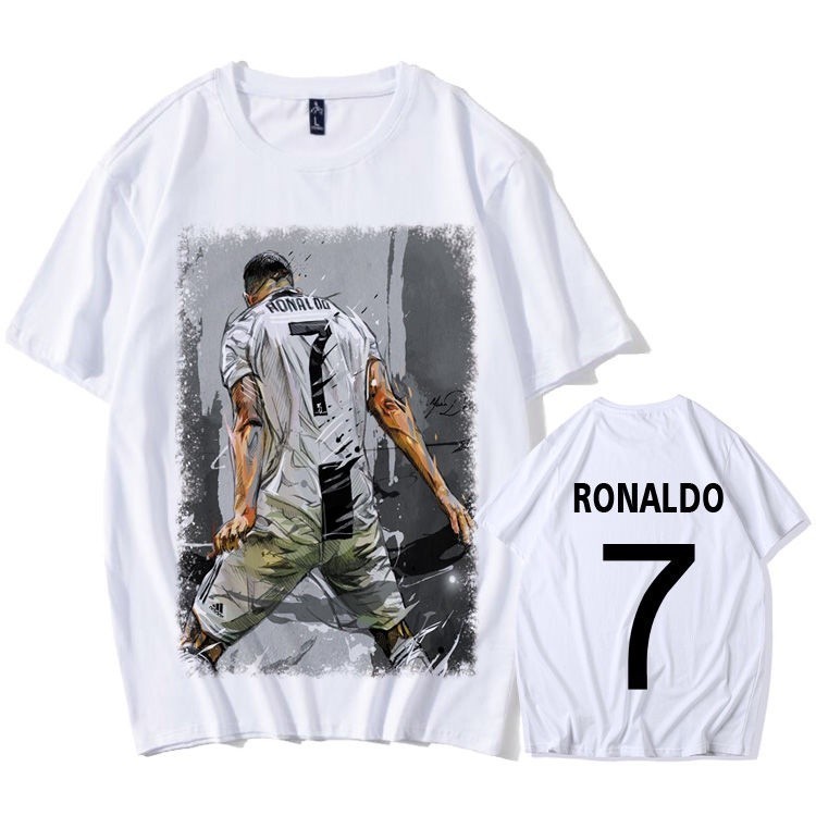 แขนสั้นผ้าฝ้าย short sleeve ใหม่ cristiano ronaldo CR7 T-shirt | Shopee ...