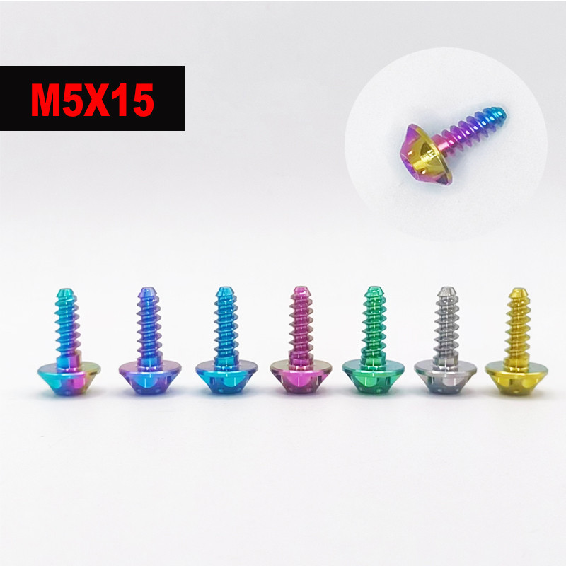 Gr5 ไทเทเนียม M4X15 M5X15 M5X20 Self Tapping สกรูสําหรับ M4 M5 รถ ...