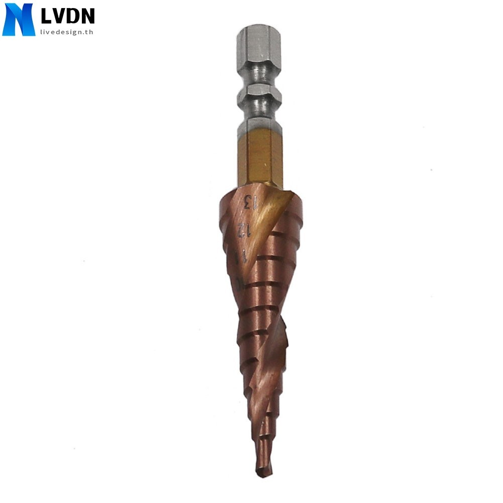 Hss-co M35 Cobalt Step เจาะบิต 3-13 มม.1/4 นิ้ว Hex Shank งานไม้ Bits อุปกรณ์เสริมคุณภาพสูง ...