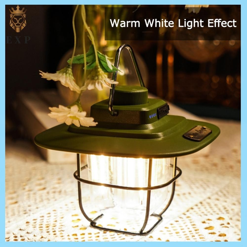 [explosion1.th] โคมไฟแคมป์ปิ้ง LED ไฟเต็นท์ฉุกเฉินกลางแจ้งแบบพกพาแบบชาร์จไฟได้ (สีเขียว ...