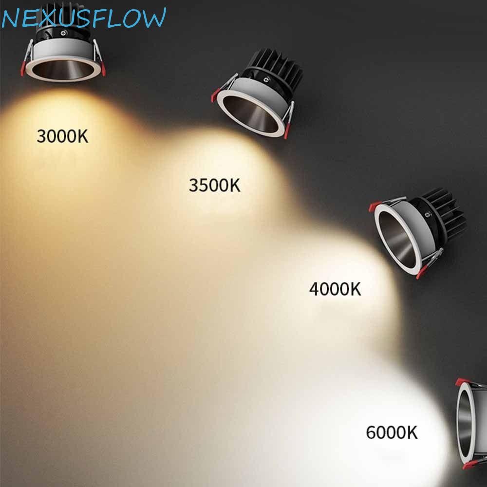 Nexusflow ดาวน์ไลท์ LED, ไฟจุดกลมลง, ประหยัดพลังงานทนทาน 220V 7W 10W 12W โคมไฟเพดานห้องนอน ...