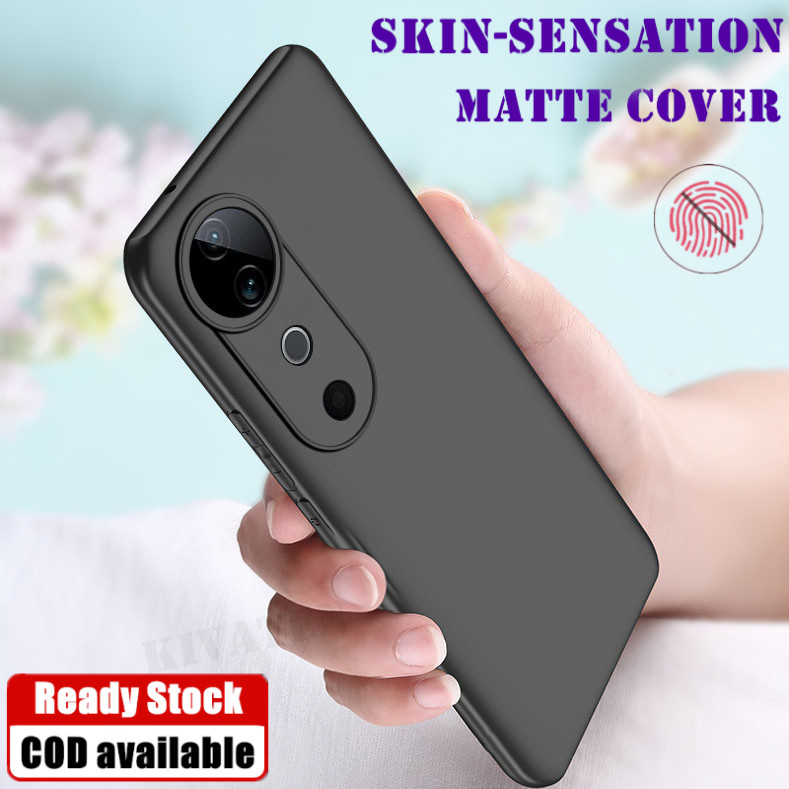 สําหรับ Vivo V40 Pro V2347 V2348 ผิวสัมผัส Slim Fit ยืดหยุ่นซิลิโคนเหลว ...