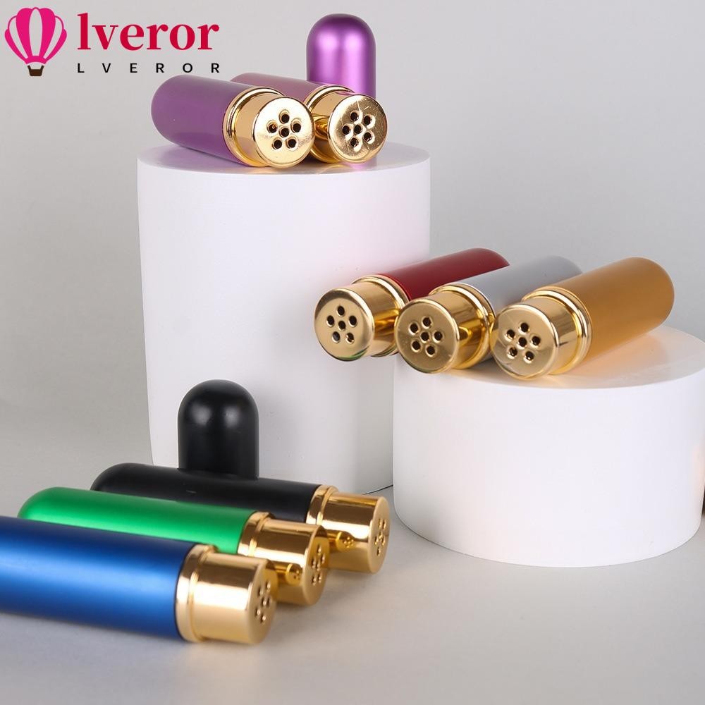 Lveror เครื่องสูดดมออกซิเจน, เปลี่ยนเครื่องสูดดมออกซิเจนอลูมิเนียม 5 มล., หลอดเปล่าสีคุณภาพสูง ...