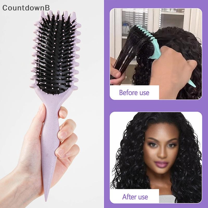 Co Curls Define จัดแต่งทรงผมแปรง Boar Bristle Detangling แปรงผม Tangled ...