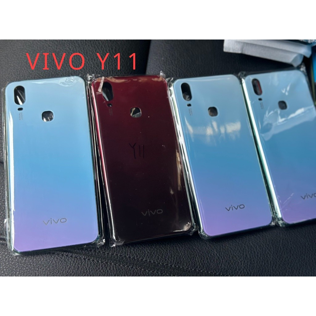 สําหรับ VIVO Y11 2019 กรอบกลาง Bezel ฝาหลังแบตเตอรี่ประตูกรณีกล้องกระจกเลนส์ด้านข้าง Key ...