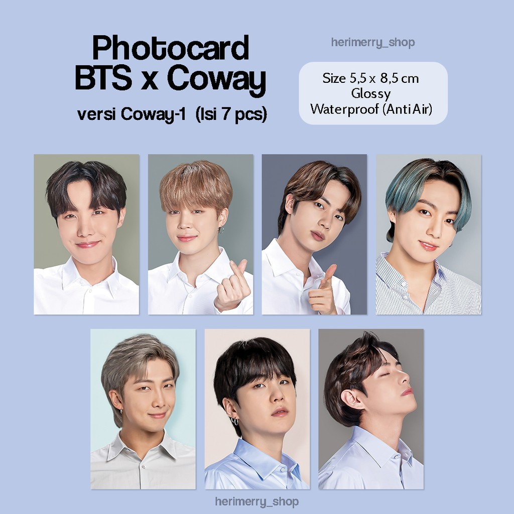 (CONTAINS 7 ชิ้น) Photocard BETEES x Coway - Kpop Photo Card Member Unofficial Jungkook Jimin ...