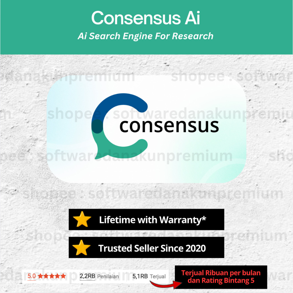 เอกสารวิจัย AI ของซอฟต์แวร์พรีเมียม Consensus Ai | Shopee Thailand