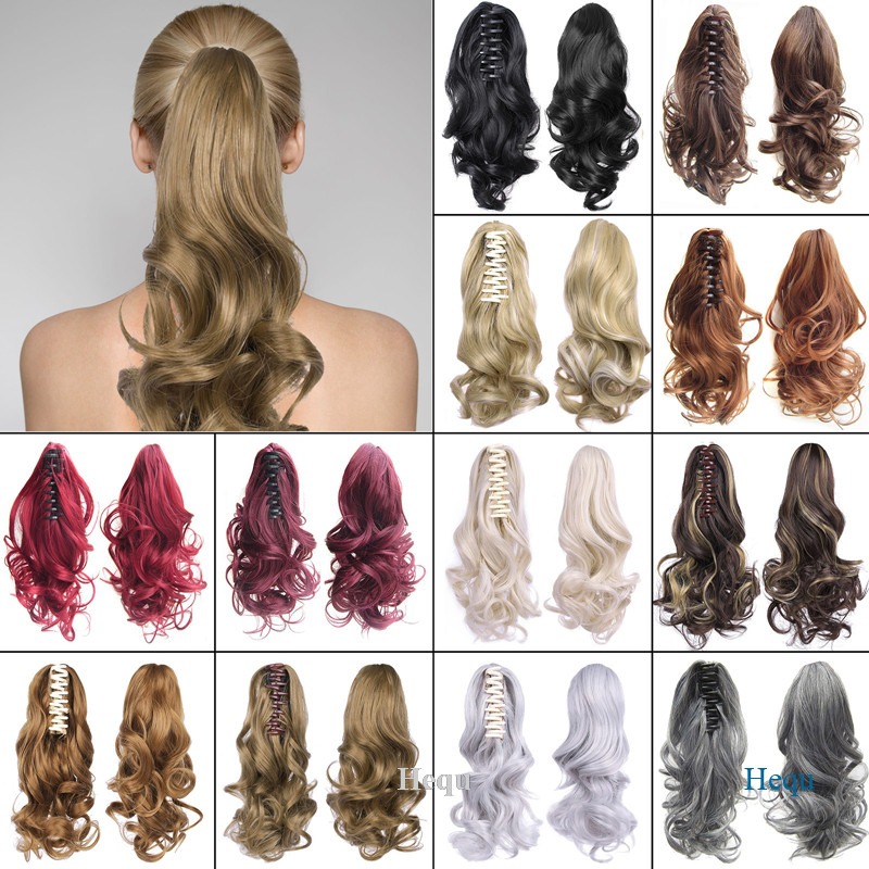 Hequ กิ๊บติดผมหางม้าสังเคราะห์ แบบสั้น สีดํา สีน้ําตาล | Shopee Thailand