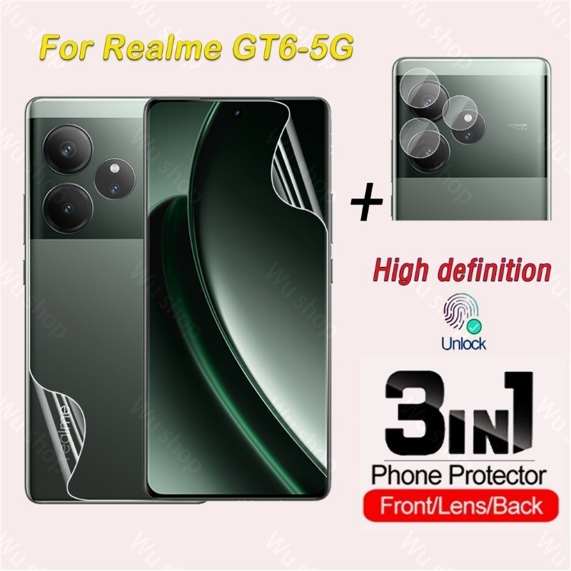 3 in 1 สําหรับRealme GT 6 RealmeGT6 Real me GT6 5Gป้องกันหน้าจอHydrogel ...