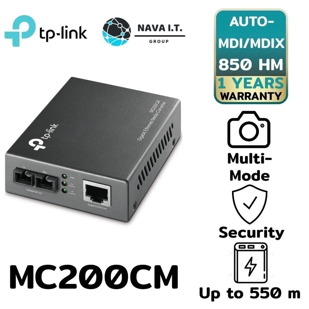 🛵มีส่งด่วน💨 TP-LINK MC200CM GIGABIT MULTI-MODE MEDIA CONVERTER ประกัน 1 ...