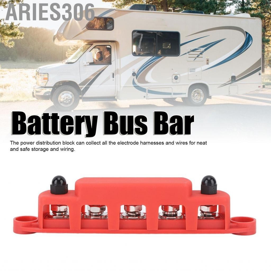 Aries306 แบตเตอรี่ Bus Bar DC12V ถึง 48V 250A M8 สูง 5 Stud Distribution Terminal Block Fit ...