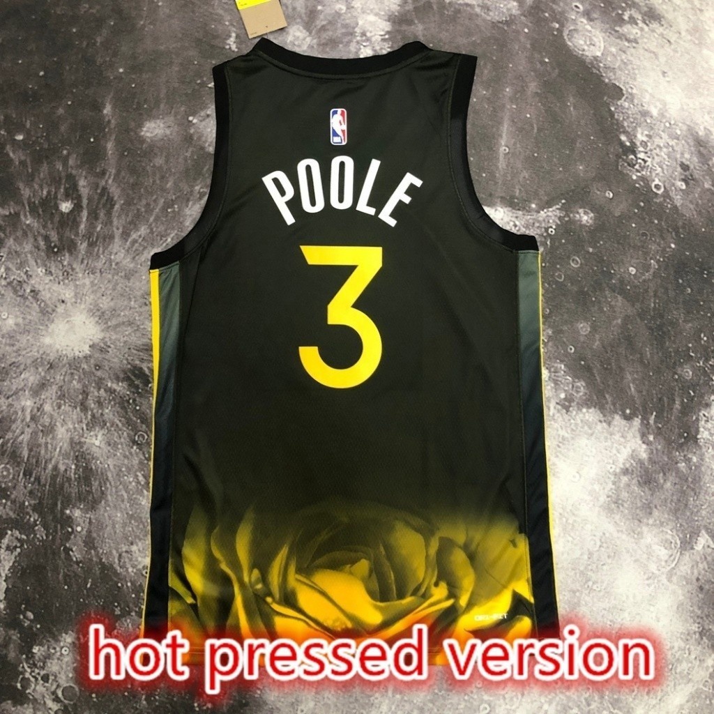 เสื้อแข่ง NBA รุ่นกดร้อน Golden State Warriors #3 เสื้อบาสเก็ตบอล Poole | Shopee Thailand