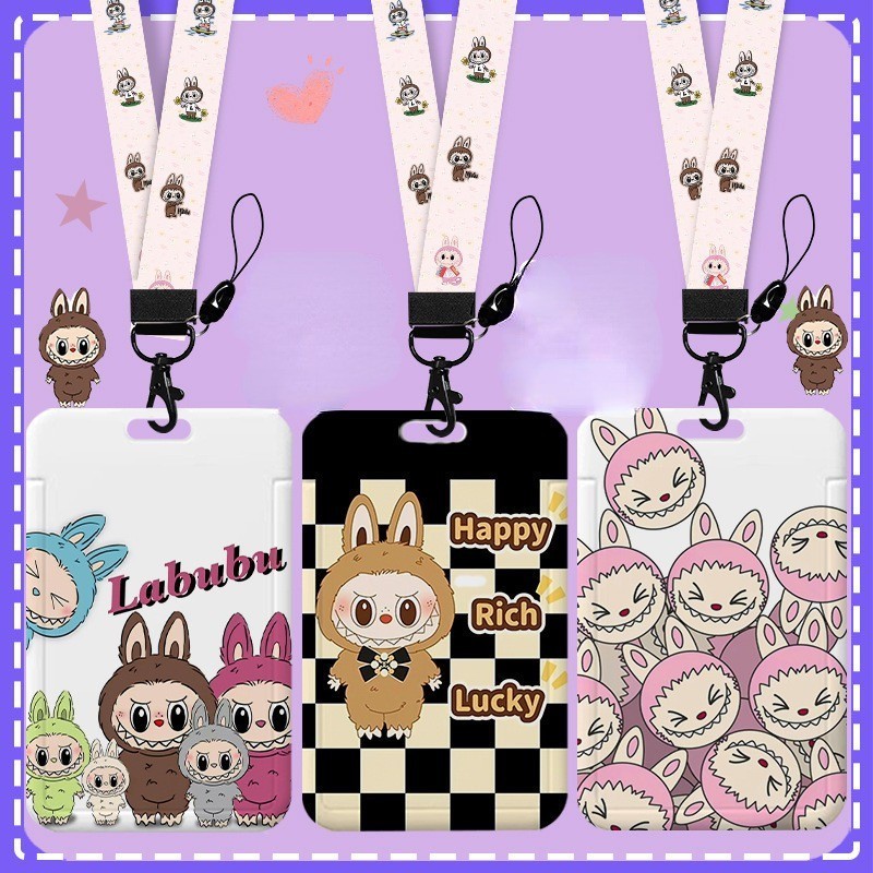 Popmart Slide Cartoon Labubu Card Holder THE MONSTER Induction ...