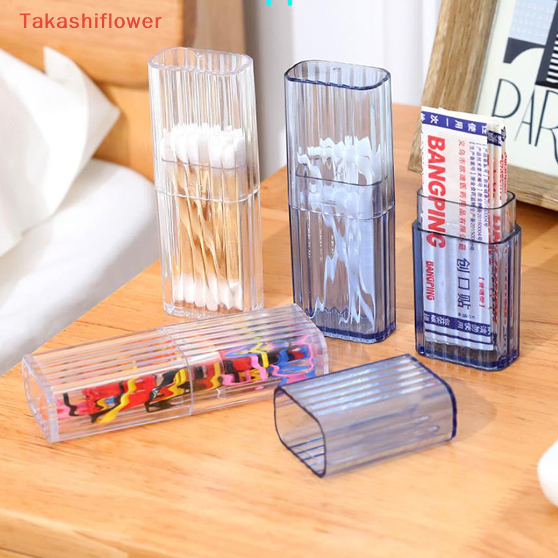 (Takashiflower) กล่องเก็บของโปร่งใสแบบพกพาไม้จิ้มฟันสําหรับเดินทางกล่อง ...