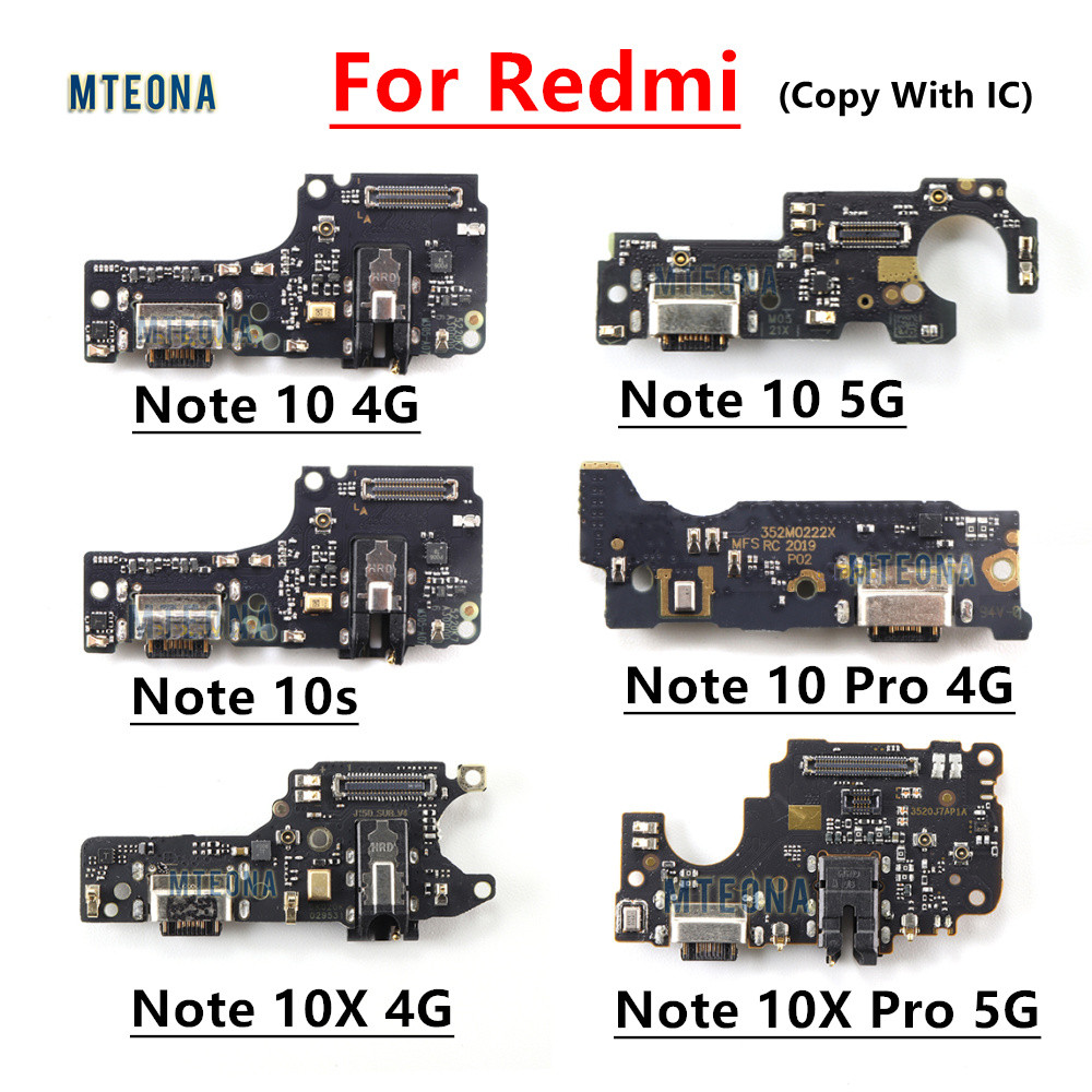 Usb ชาร์จพอร์ต Flex Cable Connector สําหรับ Xiaomi Redmi หมายเหตุ 10 10s 10X Pro 4G 5G ไมโครโฟน ...