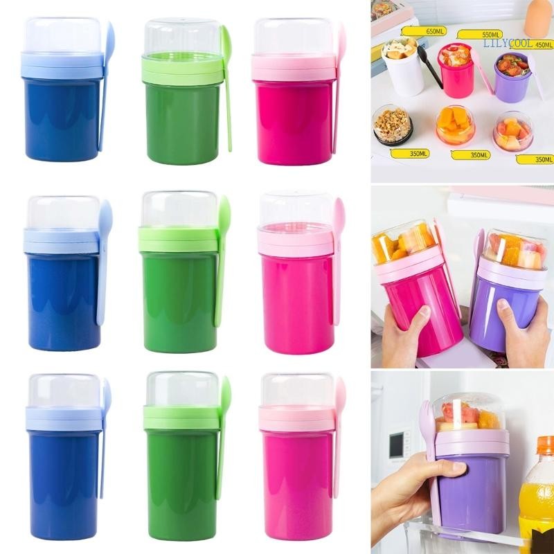 CH Portable Muesli Cup Travel Breakfast Container Insulated Snacks Jar ...