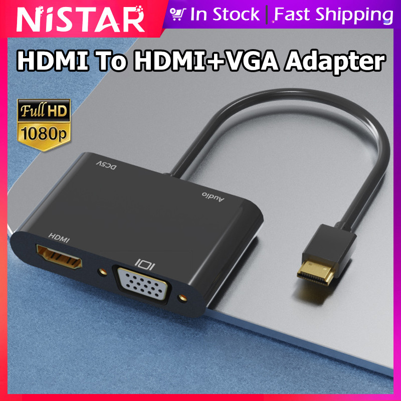 Nistar HDMI to HDMI 1080P 60Hz + VGA พร้อมแจ็คเสียง 3.5 มม.USB C PD ...