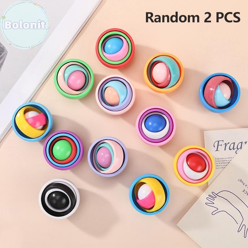 Bolonit 2PCS ผู้ใหญ่ ADHD ออทิสติกบรรเทาความเครียดนิ้วมือ Gyro Spinner ...