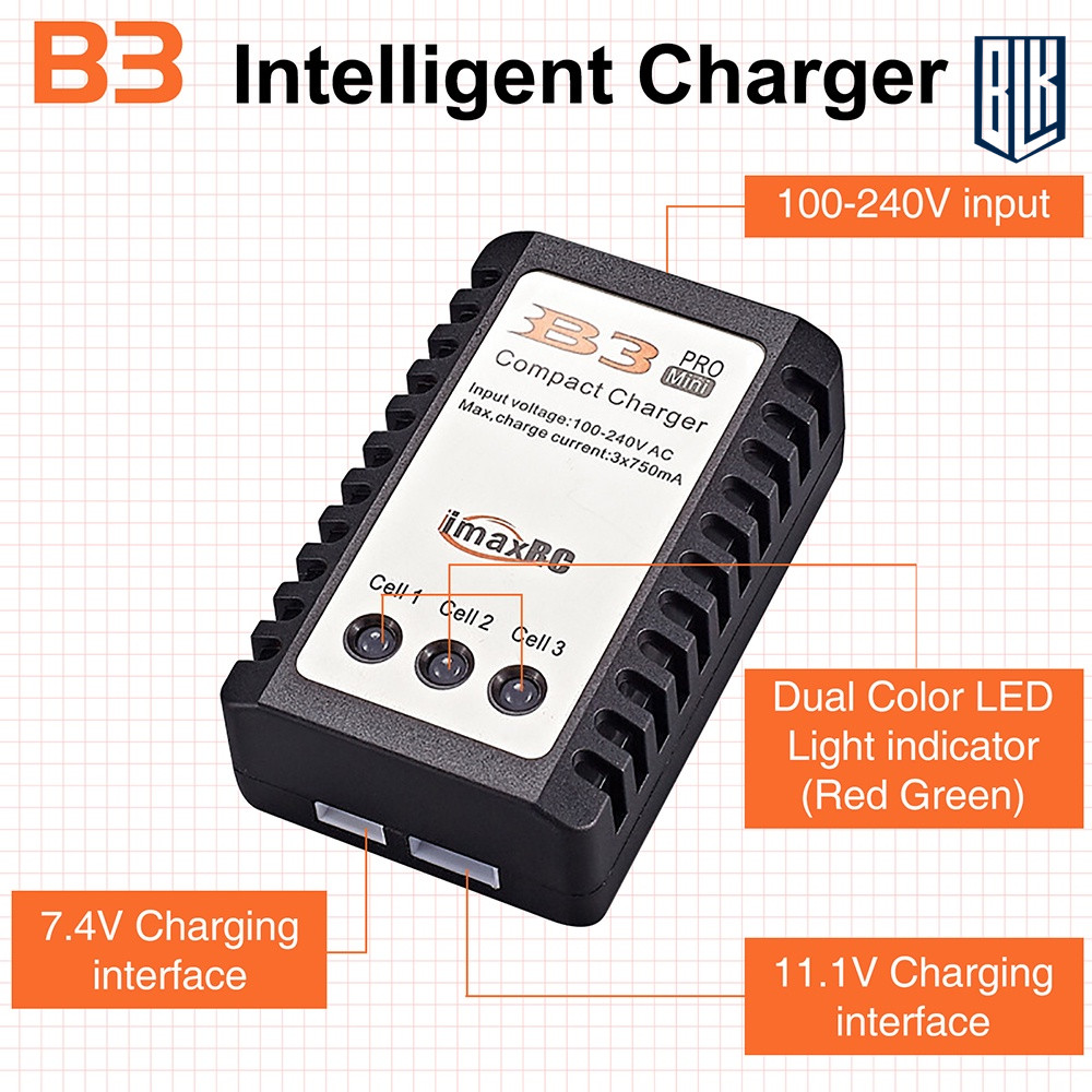 เครื่องชาร์จ IMAX B3 Pro B3AC Balance Charger สำหรับ 2S 3S 7.4V 11.1V แบตเตอรี่ลิเธียม สินค้าใน ...