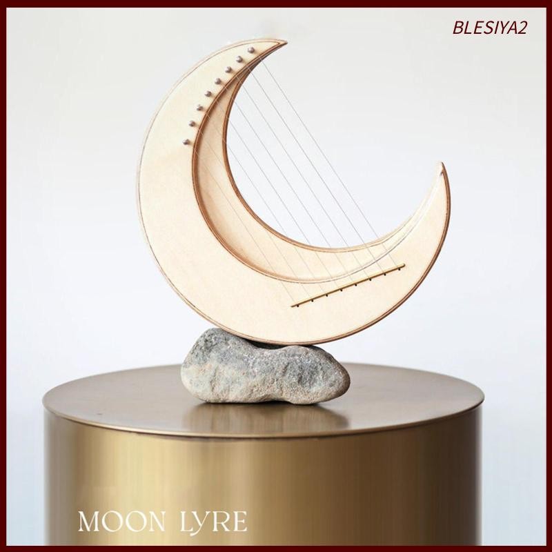[Blesiya2] Lyre Harps 8 String Moon Lyre สําหรับผู้เริ่มต้นพร้อมขาตั้ง ...