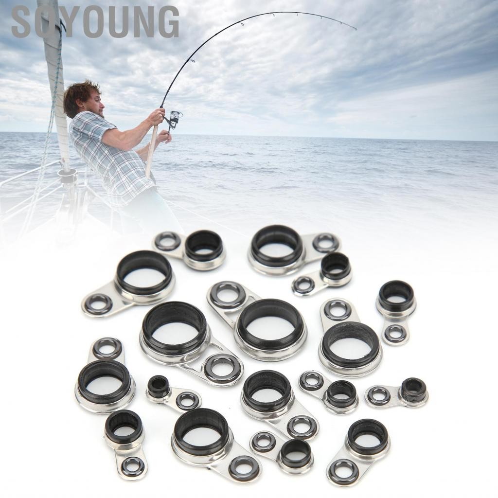 Soyoung Telescopic Surf Casting Rod Guide Kit การตกปลาตาแหวนสายสแตนเลส ...