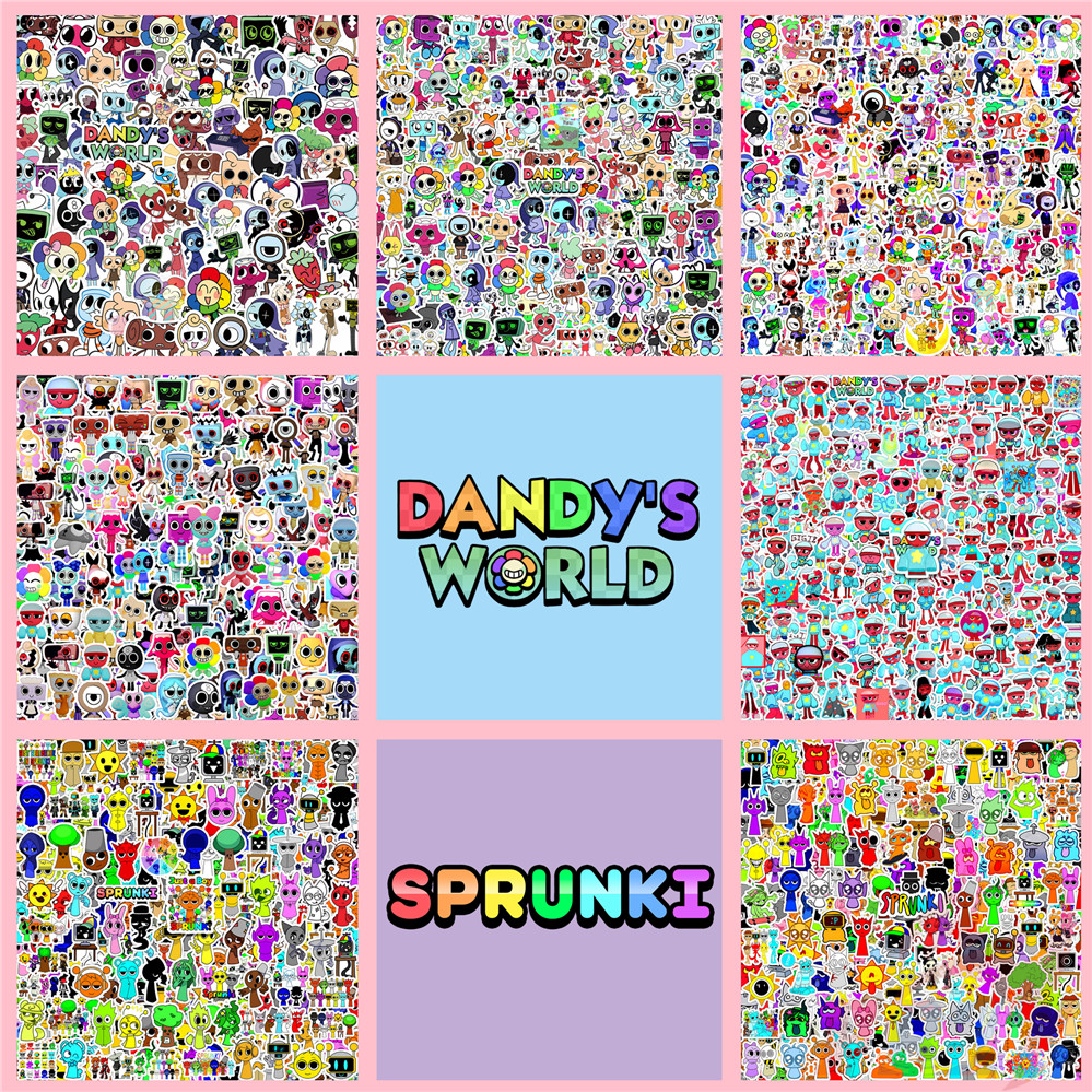 100PCS/110PCS Dandy's World / Sprunki Incredibox Stickers DIY Fashion ...