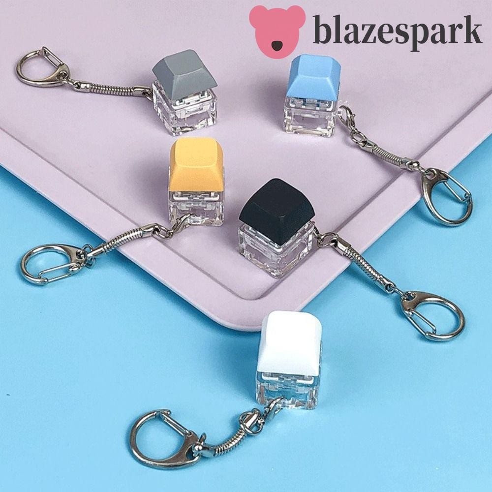 Blazespark ปุ่มปลายนิ้วพวงกุญแจ, ปุ่มคลิก ABS Mechanical Switch พวงกุญแจ, ไม่มีไฟ LED Trinket ...