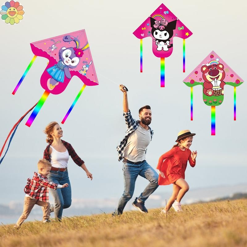 Gogo เด็ก Flying Kite ของเล่นการ์ตูน Kuromi Hello Kitty Doraemon Kite ...