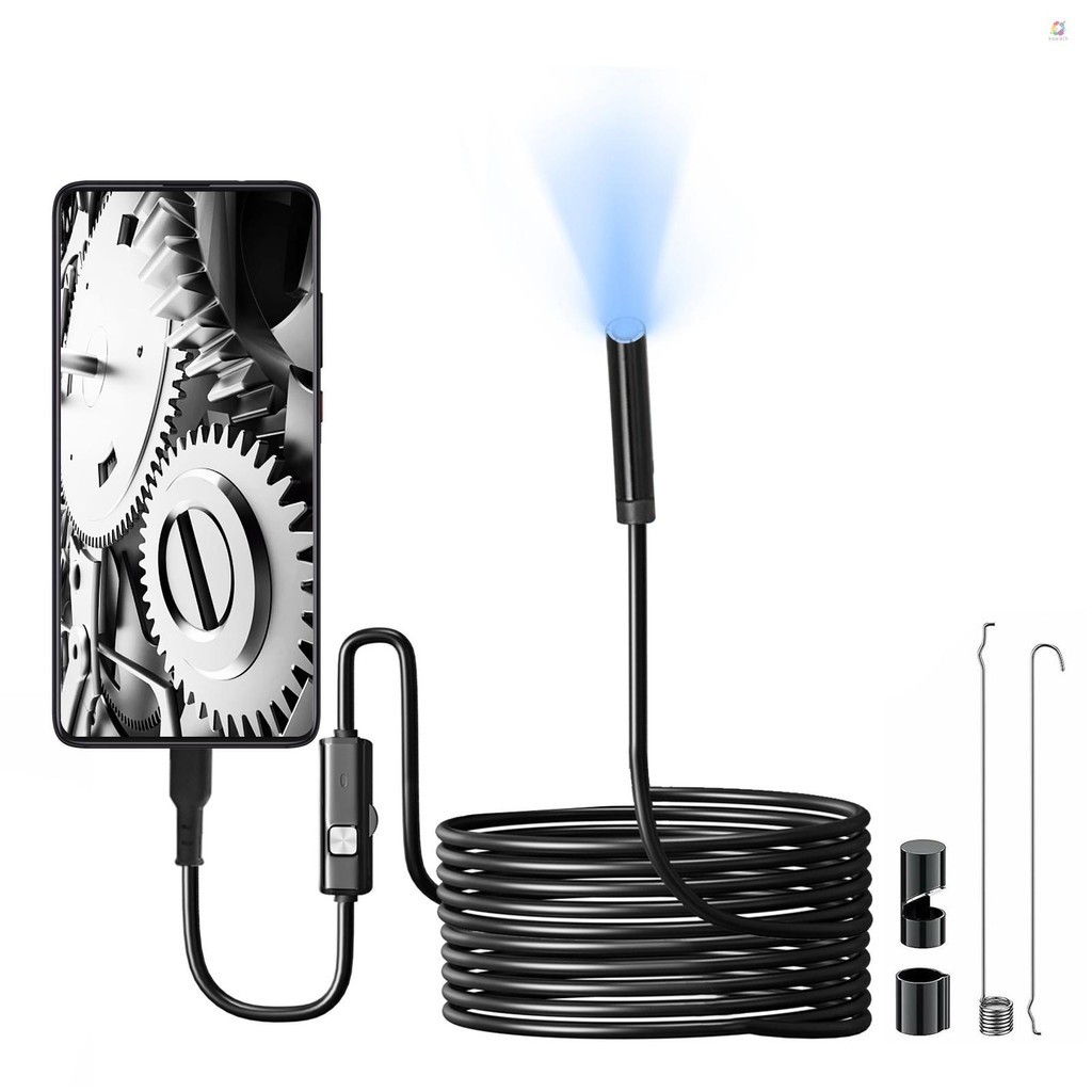 Kawath กล้องเอนโดสโคป พร้อมไฟ 1920P HD Borescope พร้อมไฟ LED 8 ดวง ...