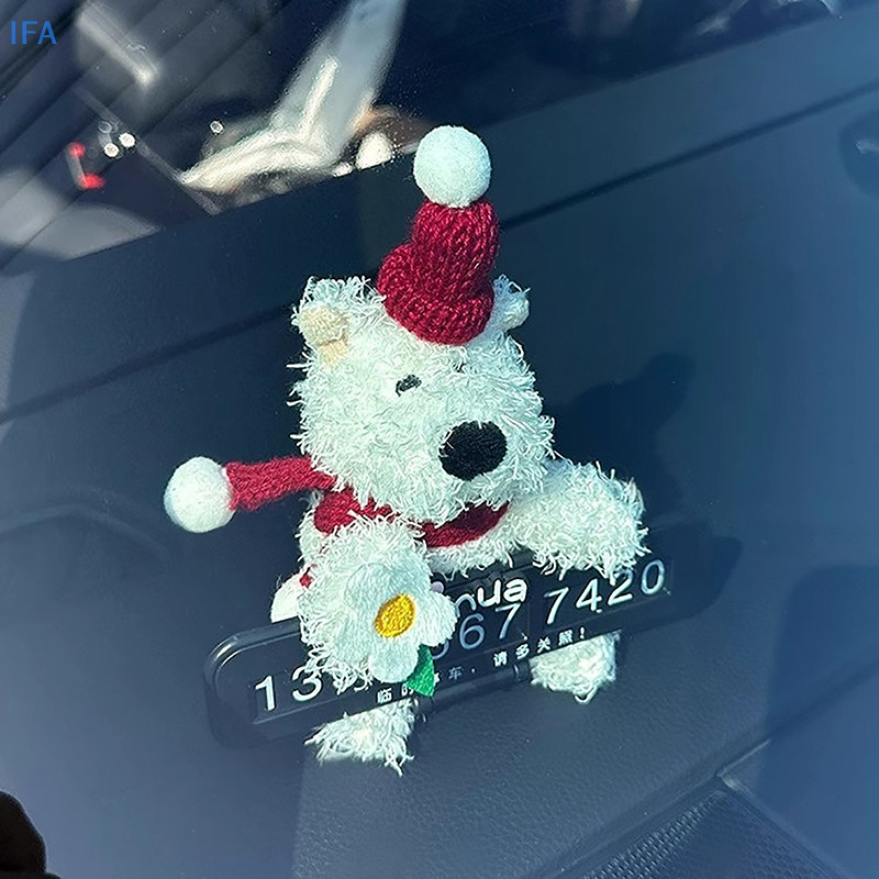 IFA Puppy Plush ตุ๊กตาคลัทช์ตกแต่ง,รถ Wiper ไฟเลี้ยวตกแต่ง,kawaii สุนัข ...