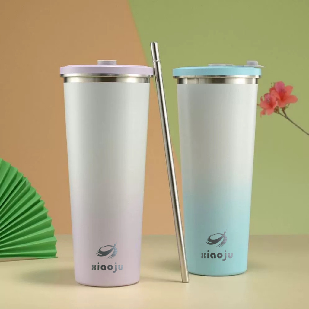 แก้ว Xiaoju แก้วกาแฟ เก็บร้อนเก็บเย็นได้ สแตนเลส 304 ขนาด 520ml , 750ml | Shopee Thailand