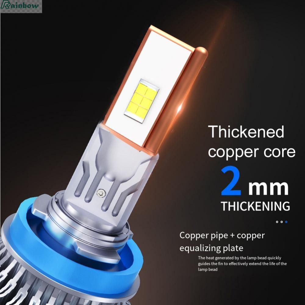 2pcs 6000K HB3 HB4 9005 9006 H1 H7 H4 H11 ไฟหน้ารถ 24000LM 120W | Shopee Thailand