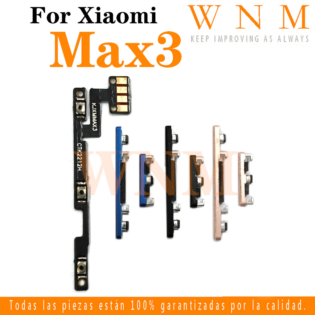 สําหรับ Xiaomi Mi Max 3 Max3 ปุ่มเปิด/ปิดปุ่มสวิทช์ด้านข้าง Key Volume Up Down Flex สายโทรศัพท์ ...