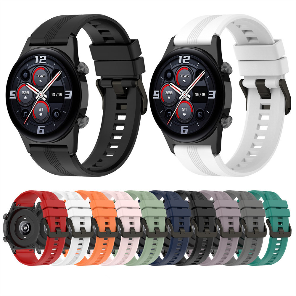 สายนาฬิกาข้อมือซิลิโคน 22 มม. สําหรับ Huawei Honor Watch GS3 GS4 ...
