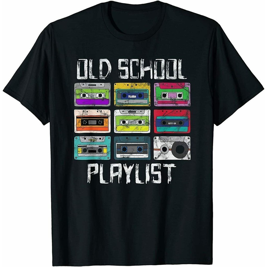 เทปคาสเซ็ทเพลงเสื้อยืด Retro 80S Old School Playlist เสื้อยืด | Shopee ...