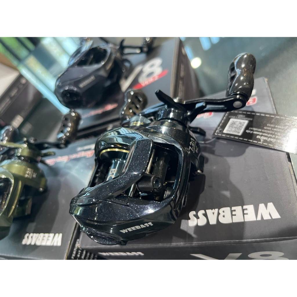 BPFMAY50 ลด50.-รอกตกปลา รอกหยดน้ำ WEEBASS V8 Baitcasting Reel ลูกปืน 4 ...