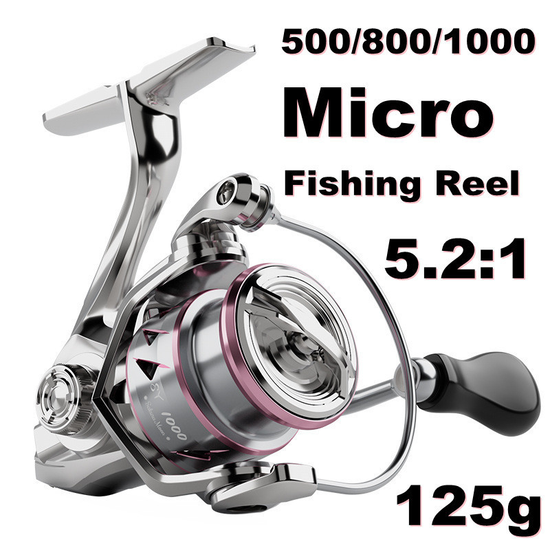 Micro Spinning Reel 500 800 1000 Carbon Fishing Reel 5.2 อัตราส ่ วน ...