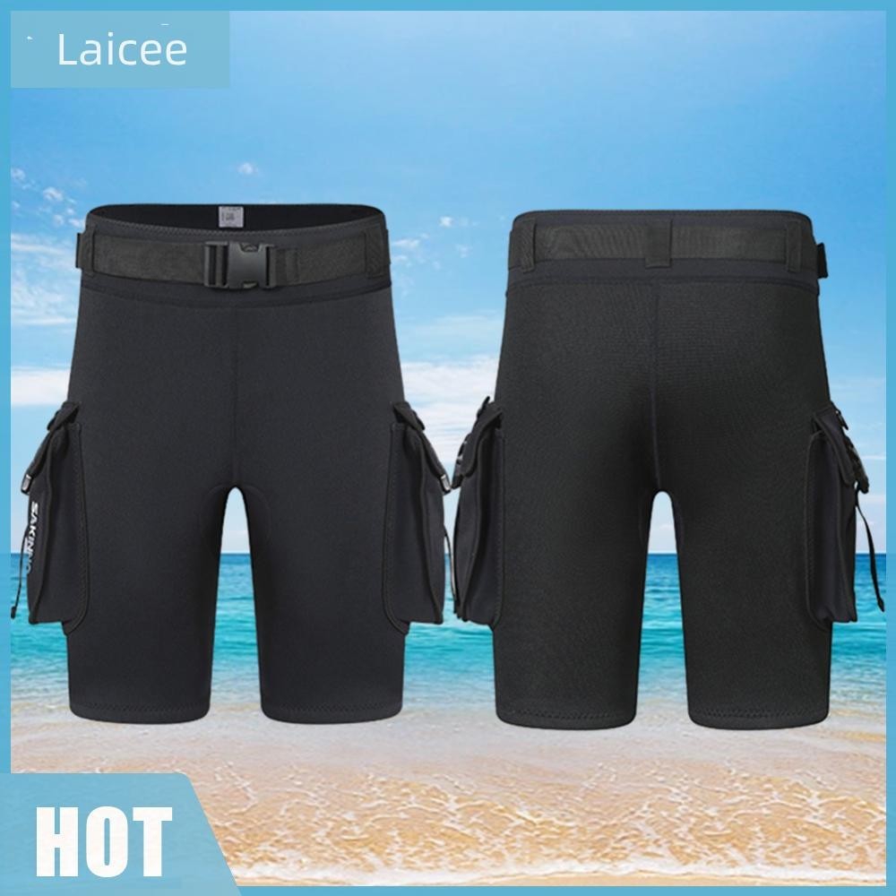 [Laiicee.th ] 3mm Neoprene Wetsuit Tech Shorts Keep Warm Unisex Wetsuit ...