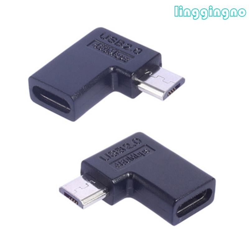 Rr Angled Micro USB to UsbC TypeC Adapter 90 องศา Micro USB เป ็ น ...