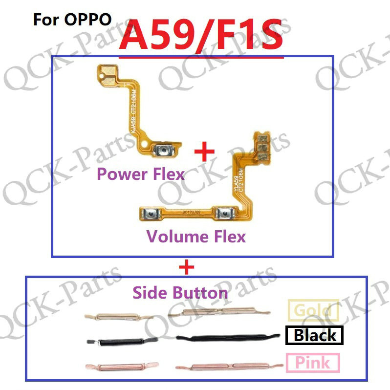 ใหม่ปริมาณด้านข้างปุ่มปุ่มปุ่ม Flex สายริบบิ้นสําหรับ OPPO F1s A59/A59S ...