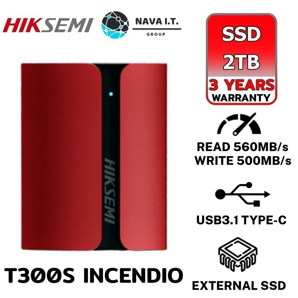 ⚡️กรุงเทพฯด่วน1ชั่วโมง⚡️ HIKSEMI SSD PORTABLE SHIELD T300S 2TB INCENDIO ...