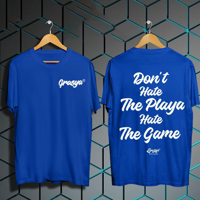 [พร้อมส่ง]Grasya DON'T HATE THE PLAYA HATE THE GAME t shirt ธรรมดา วิน ...