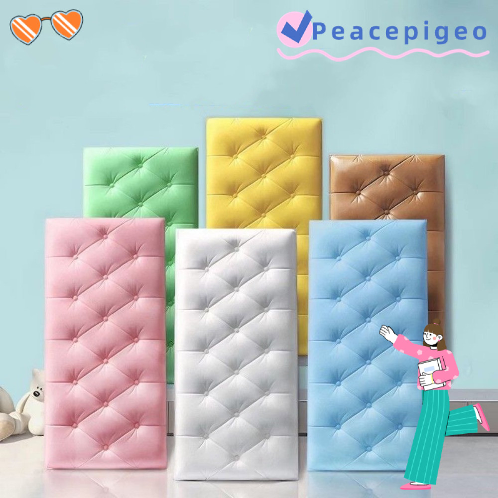 Peacepigeo สติ๊กเกอร์ติดผนัง, วอลล์เปเปอร์ข้นป้องกันการชนกัน, ของตกแต่งบ้าน Diy เบาะนุ่มแบบมีกาว ...